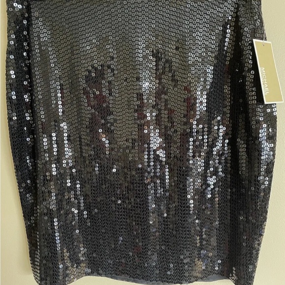 Michael Kors | Skirts | New Michael Kors Short Black Sequin Skirt Lined Holiday Cocktail Party ...